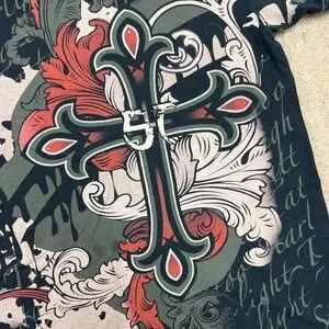 Shirts | Vintage Starlight Tattoo Shirt Mens Large Black Y2k Affliction ...